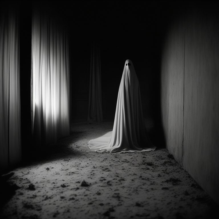 Klee: A spooky ghost lurking under a bloodstained sheet, it stands in a ...