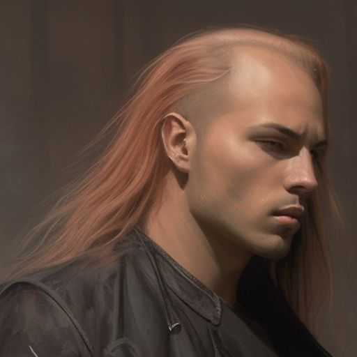 stained-bat904: young man shaved head, no hair, shaved bald