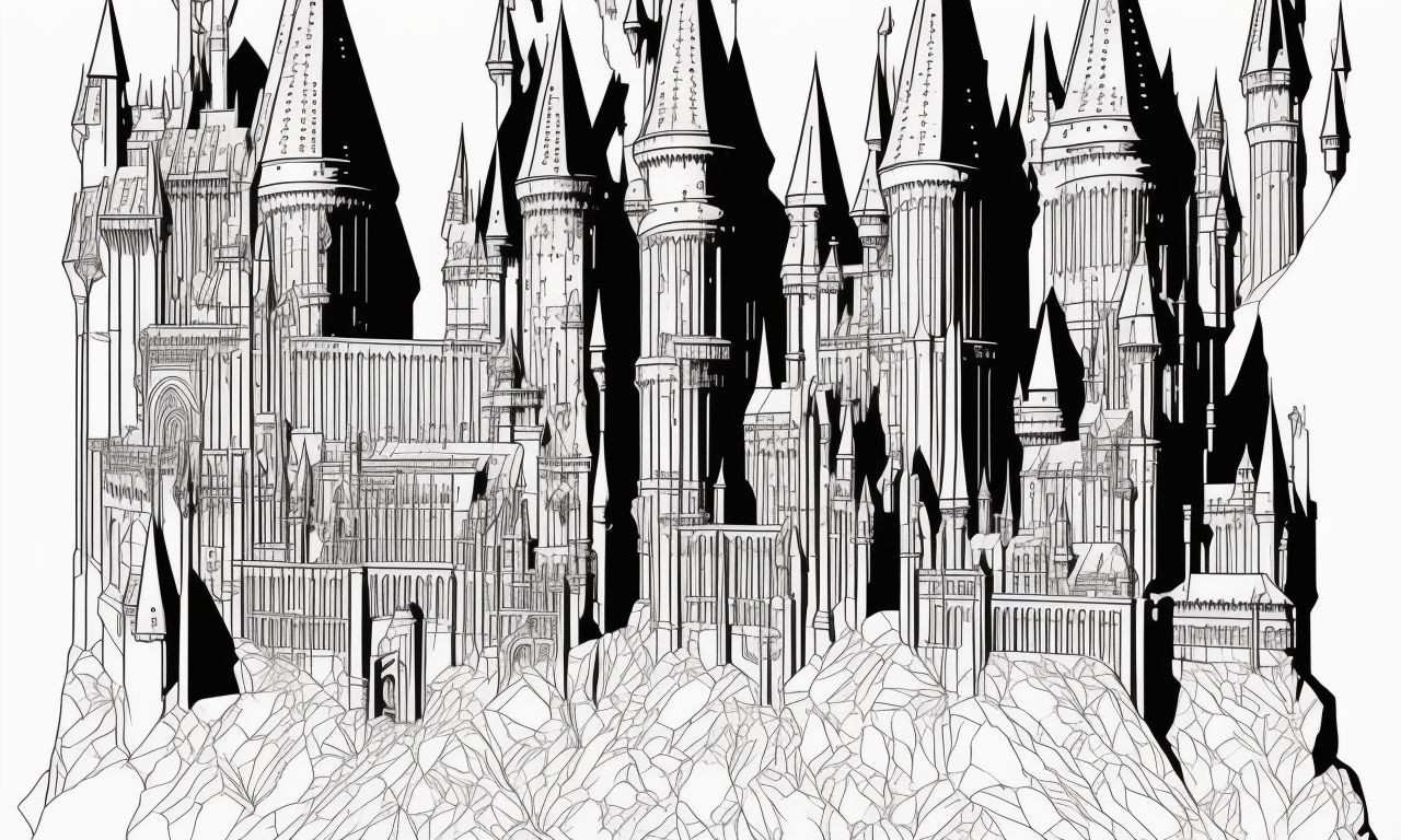 Hogwarts Castle Coloring Page