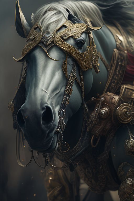 frugal-heron321: the horse, wearing knight armor