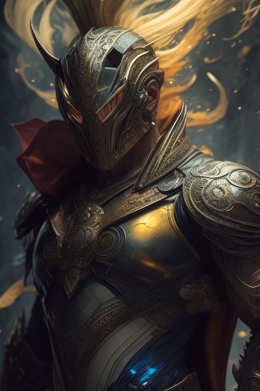 frugal-heron321: the monkey, wearing knight armor