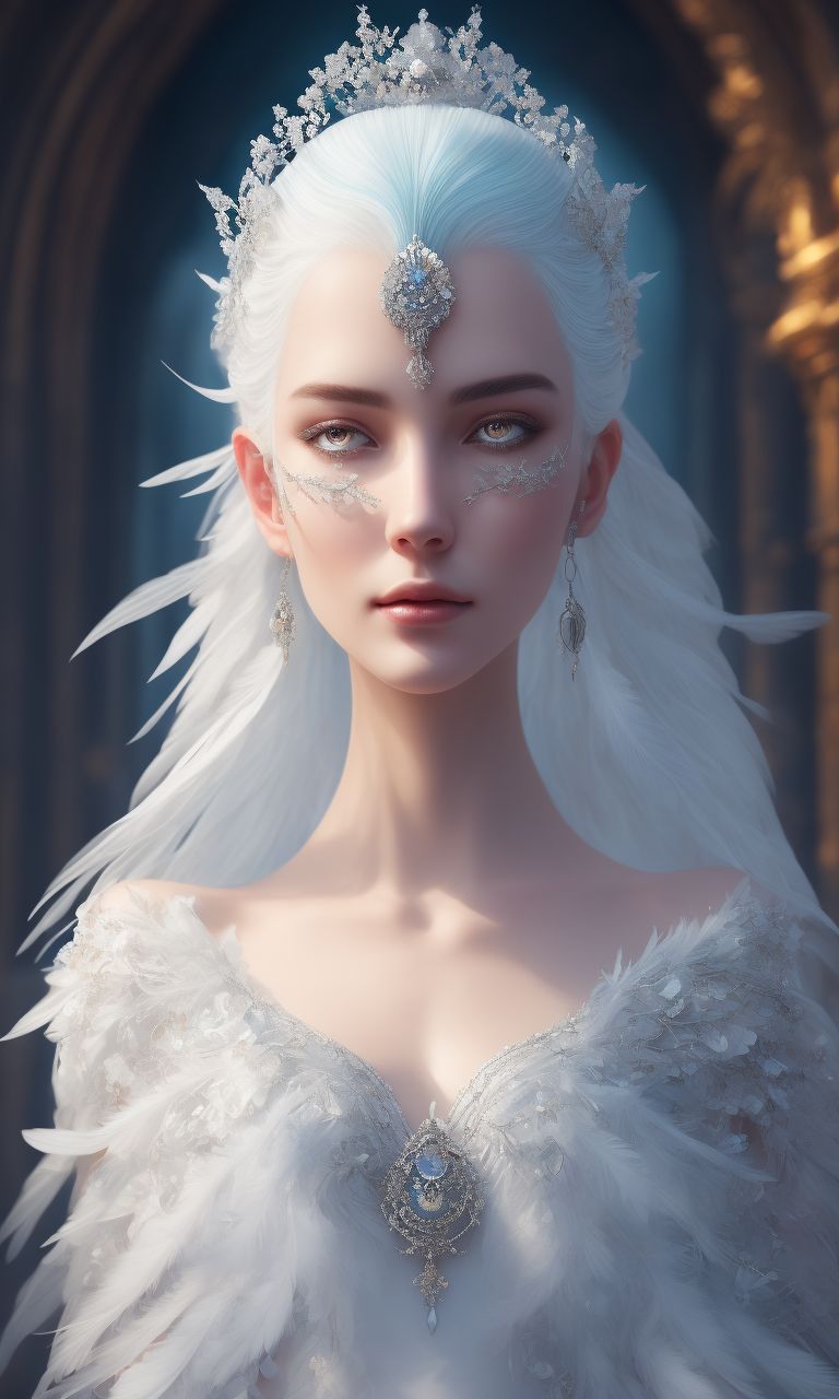 VarnaBrokentree: The Aasimar is a captivating figure with porcelain ...