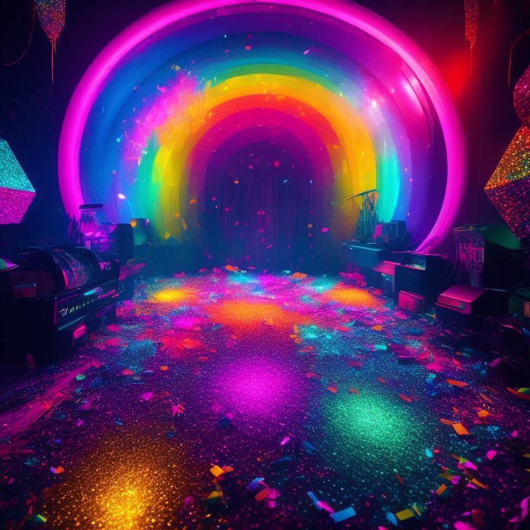 Rainbow Neon Rave Lights