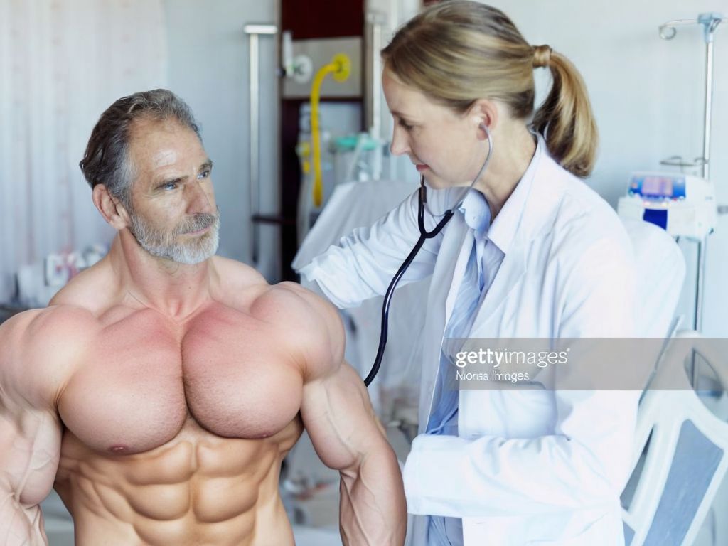 shirtless monstrously muscular man with the bulging muscular body, big ...