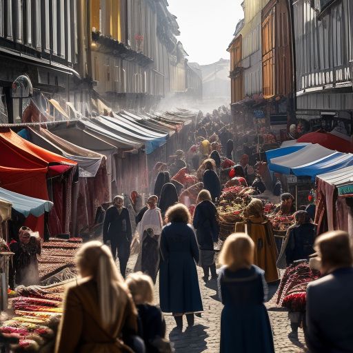 prasad: Slaget vid Axtorna, Battle of Axtorna, lively market street ...