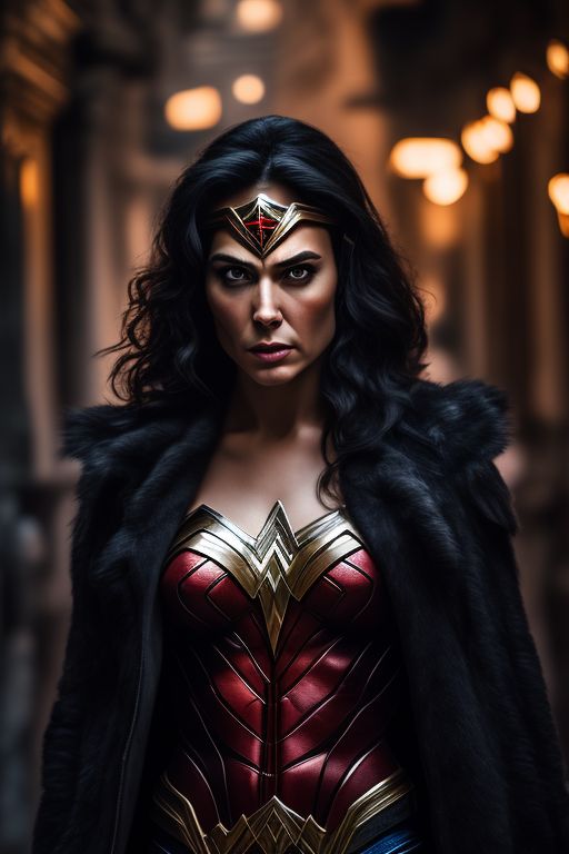 witty-mantis898: midshot portrait of Evil Wonder Woman, Angry ...