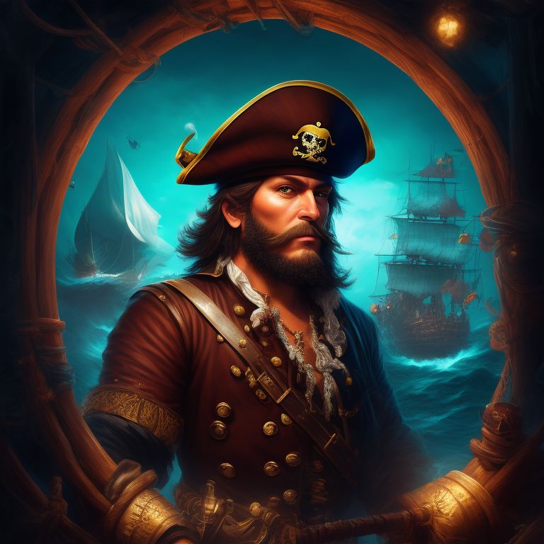 Pirate Using Telescope