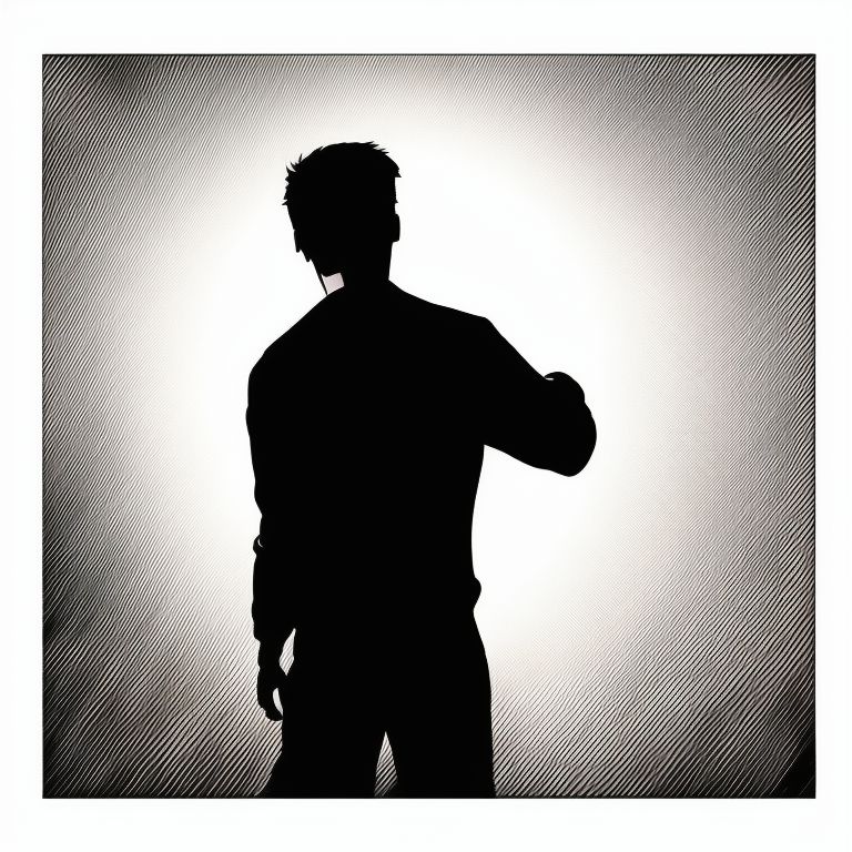 Simple Person Standing Silhouette