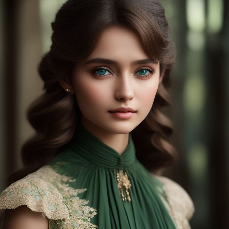 Brown Hair Dimples Green Eyes