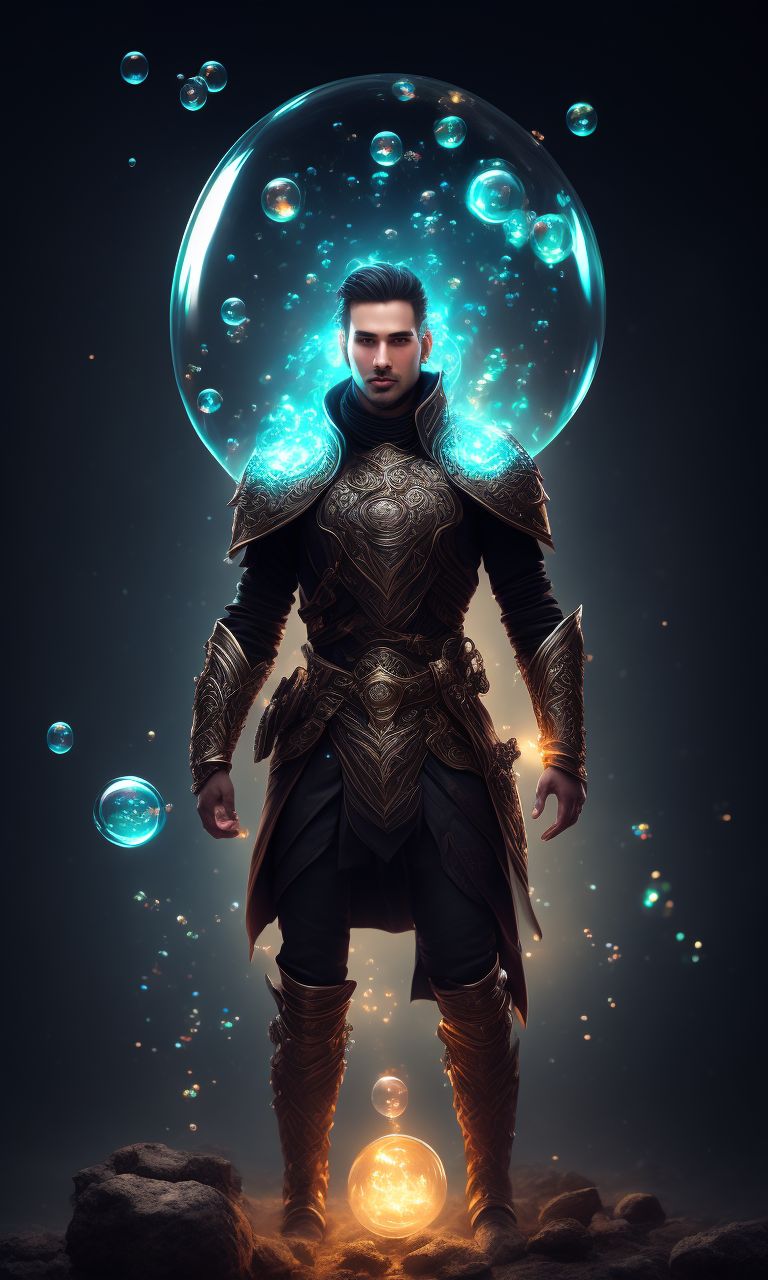 present-mole595: A man with bubble head