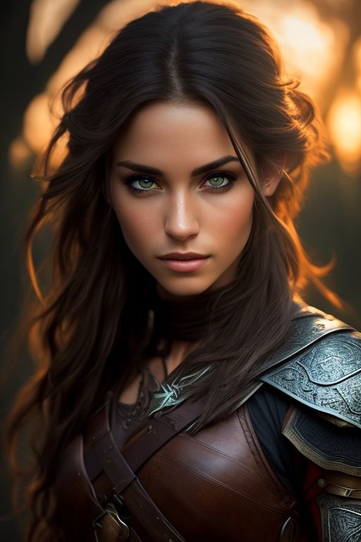 frizzy-otter336: Half elf female rogue assassin, olive skin, brown hair ...