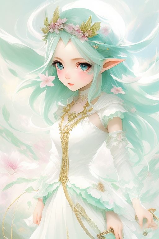 sasseycat1964: Comfy elvish fairy chibi goddess , wearing mint green ...