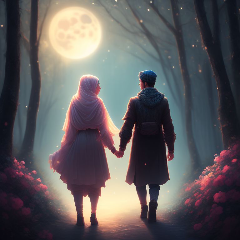 Anime Couples Walking Together