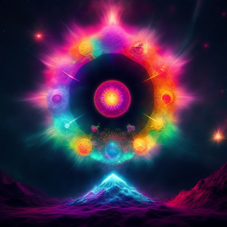 ample-ape77: Chakra Alignment: Vibrant Surrealism