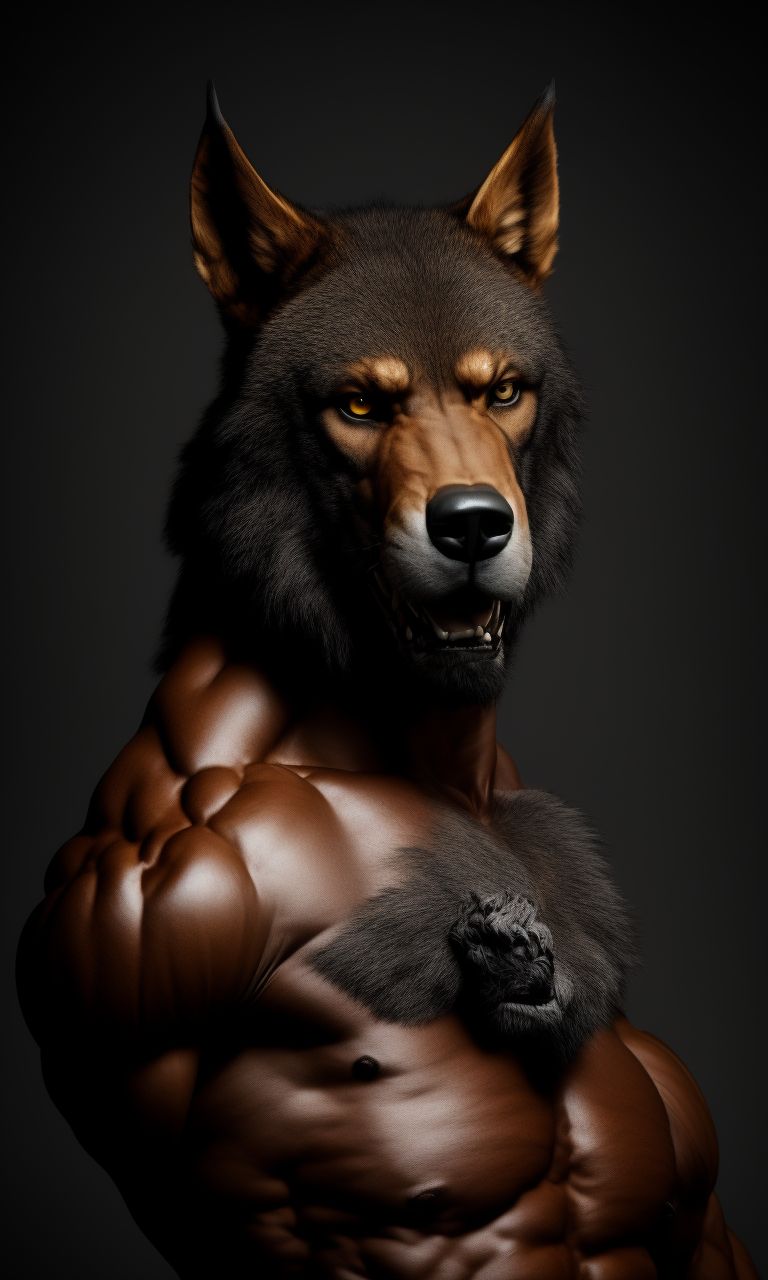 Buff Werewolf Drawing