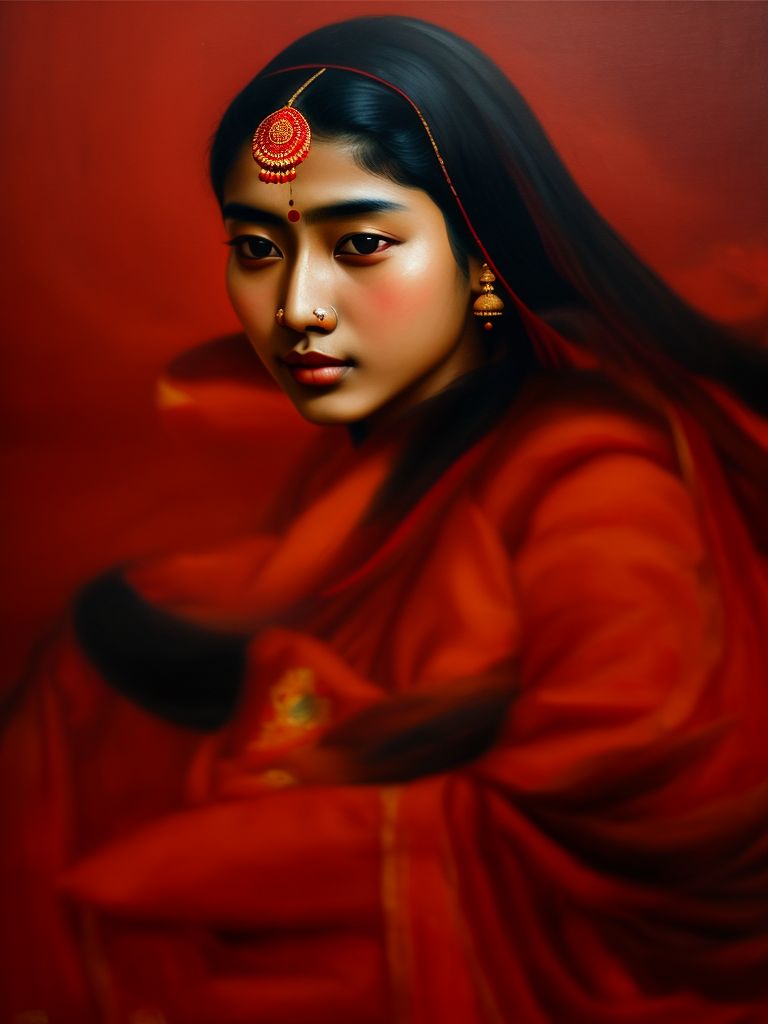 Beautiful Paintings Of Traditional Women