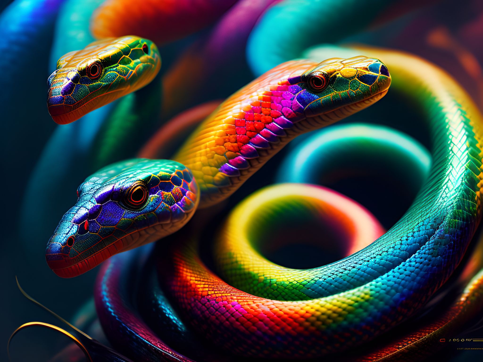 Real Colorful Snake