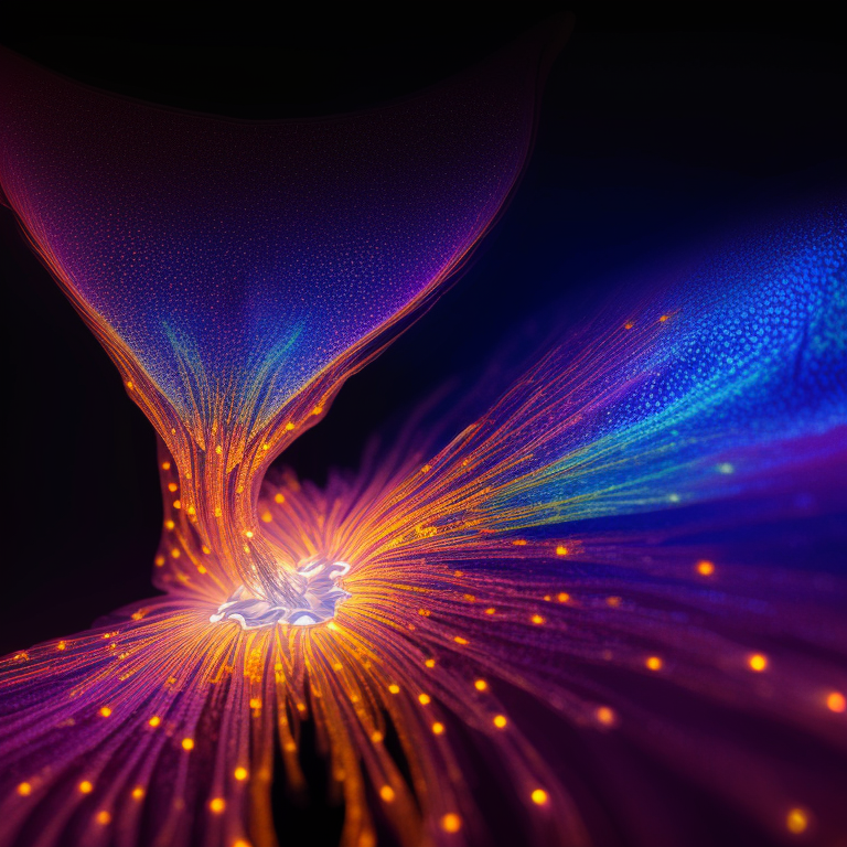 ginanperdana: intricate luminous molecules, atomic rendering, light ...