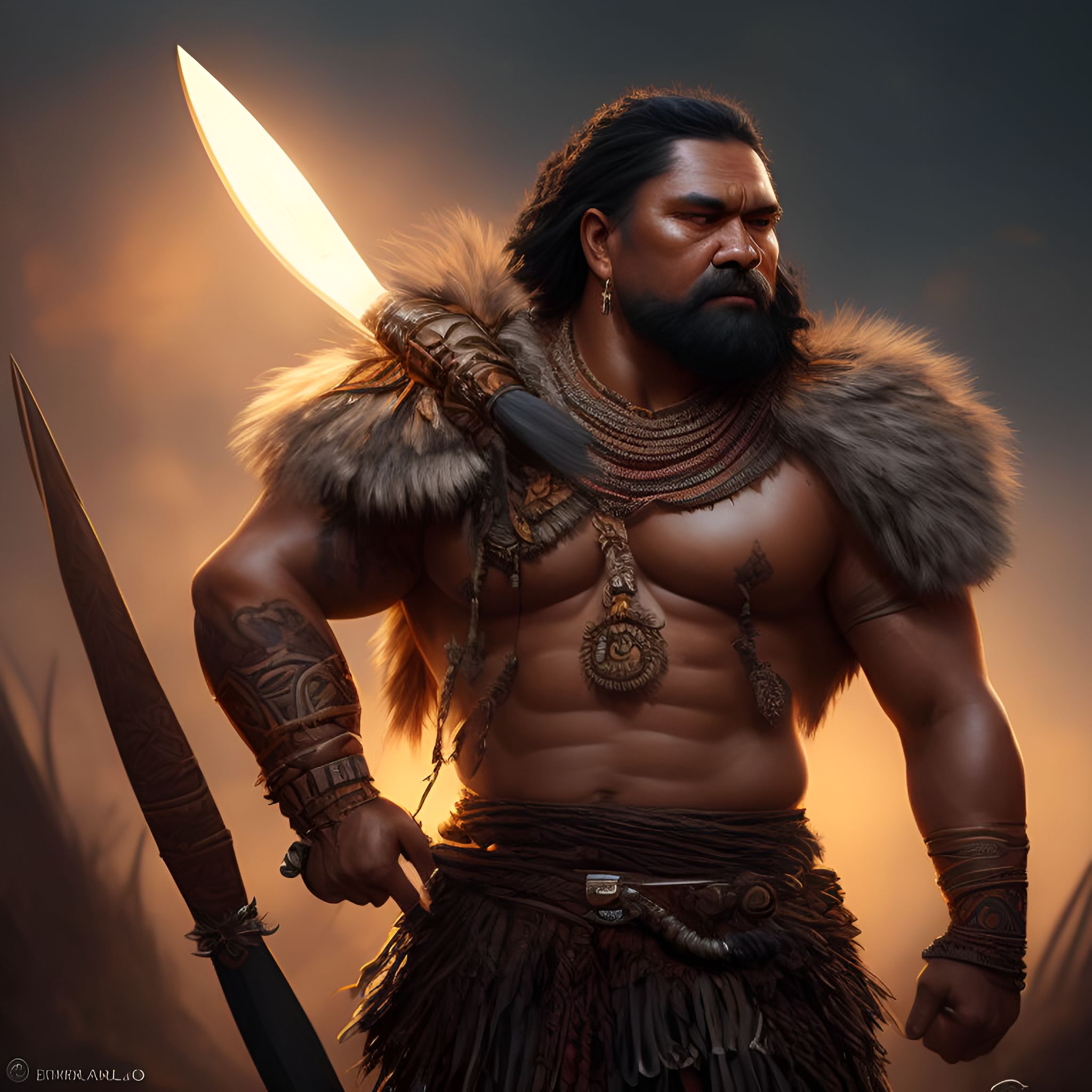 Maori Warrior Drawings