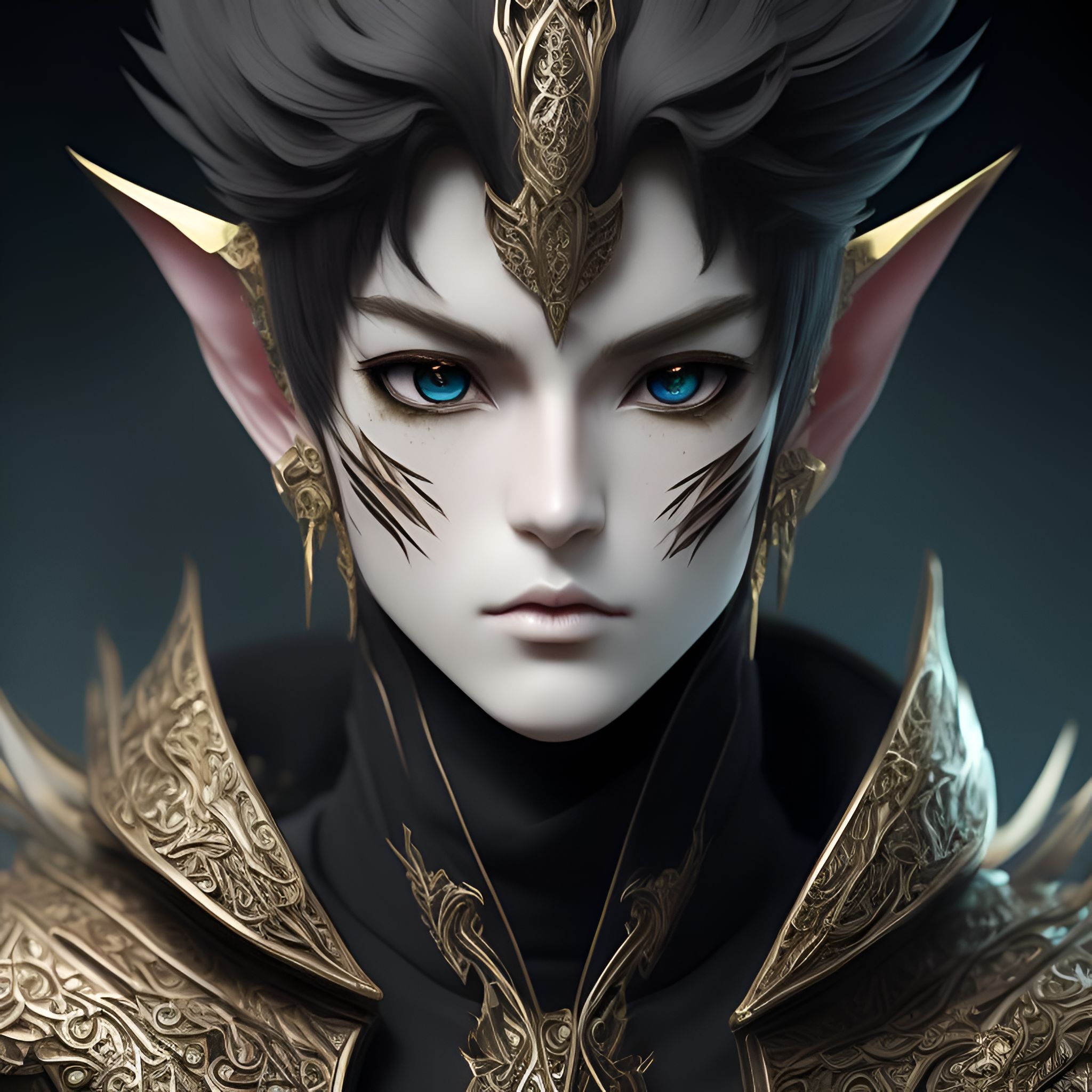 CamillaKr: flamboyant, Fantasy, digital art, proportionate eyebrows ...