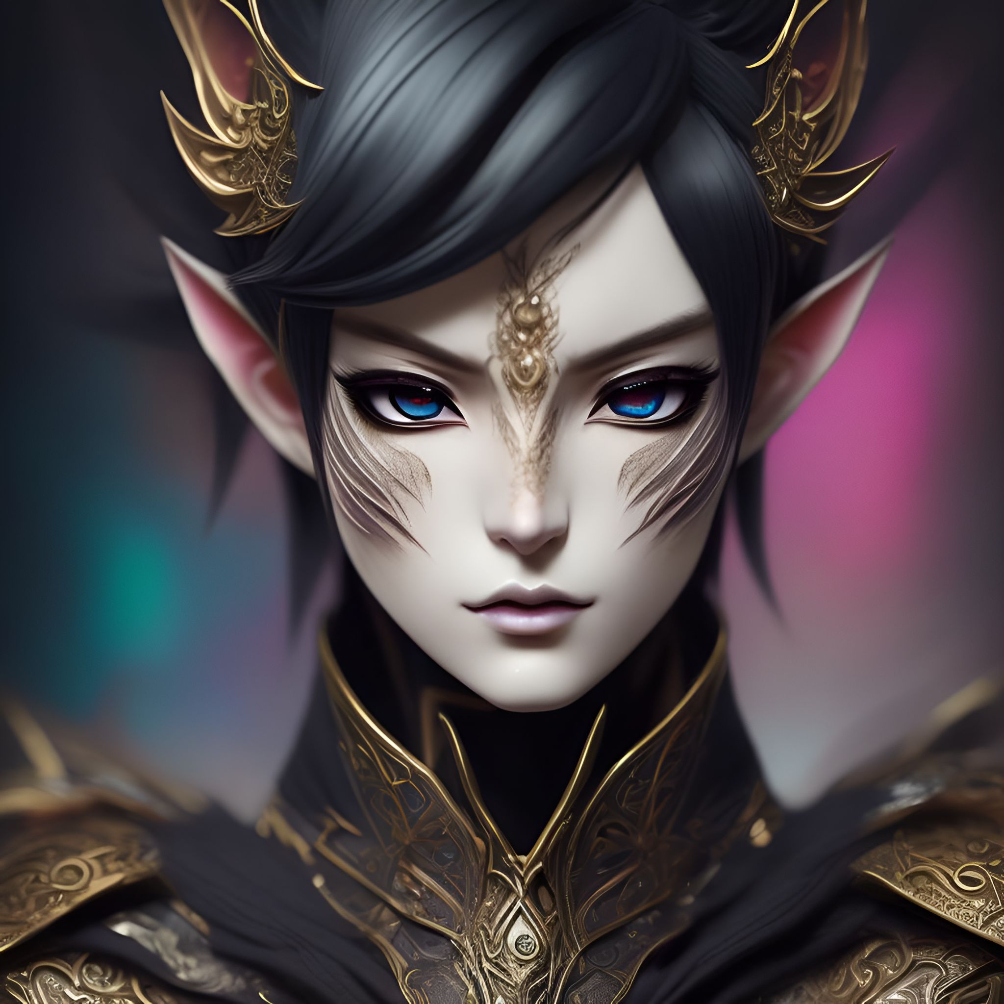 CamillaKr: flamboyant, Fantasy, digital art, proportionate eyebrows ...