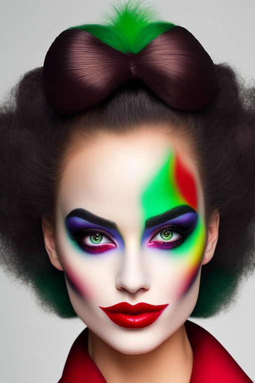 Naglauamorda: (masterpiece, highest quality, best) The clown's face lit ...