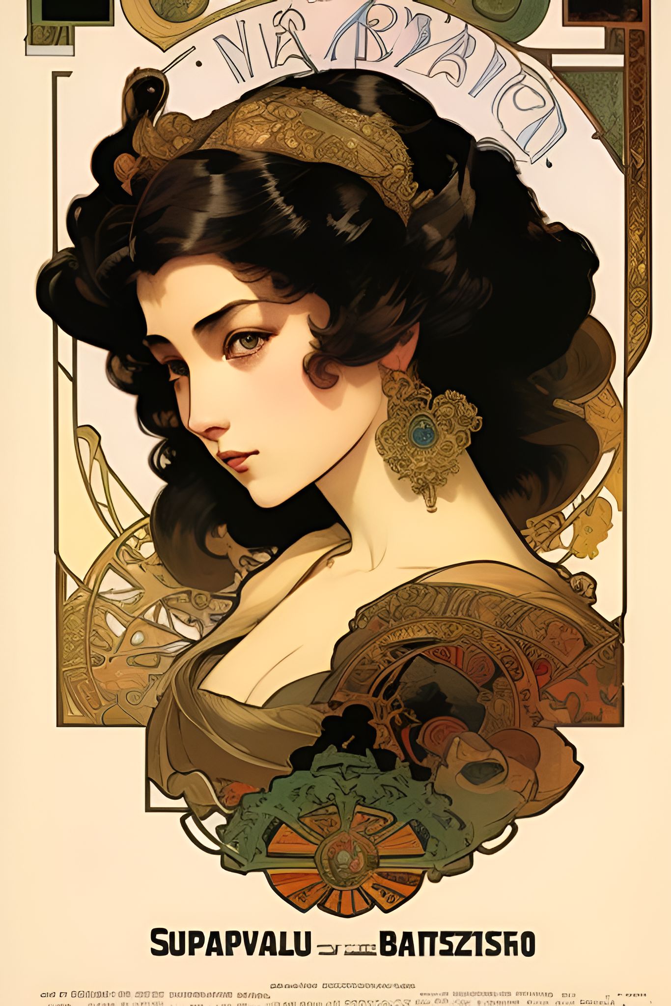 gigiodekor: woman bat , nouveau, alphonse mucha, antique, ornaments