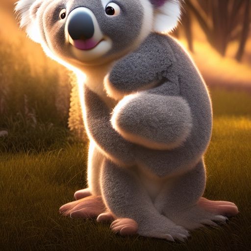 shocked-elk847: a pregnant koala bear with his family