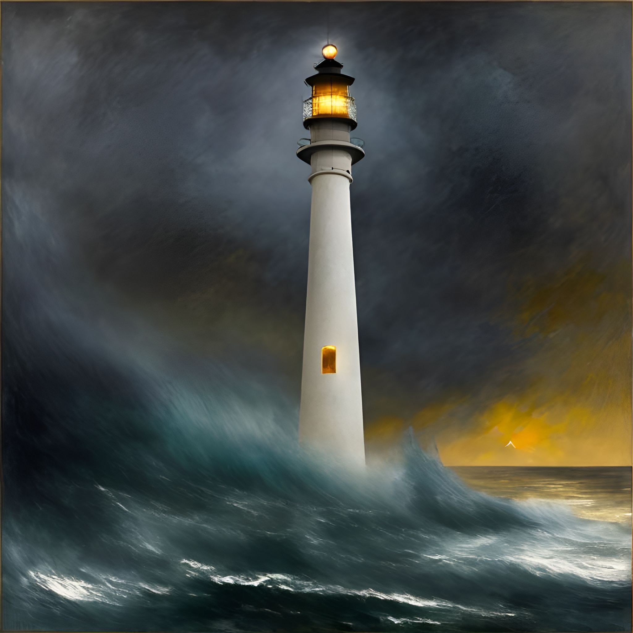 dark-manatee423: structurally solid lighthouse, bright yellow ...