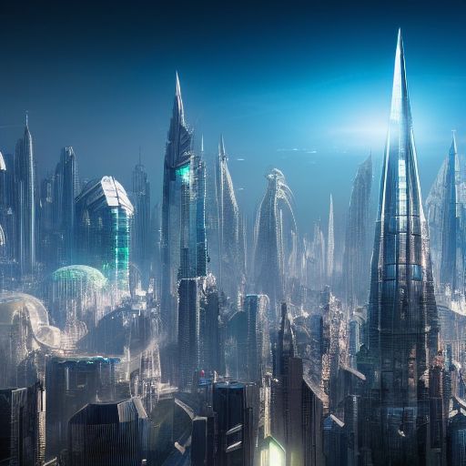 royalnashef: An advanced alien cityscape, with towering spires of ...