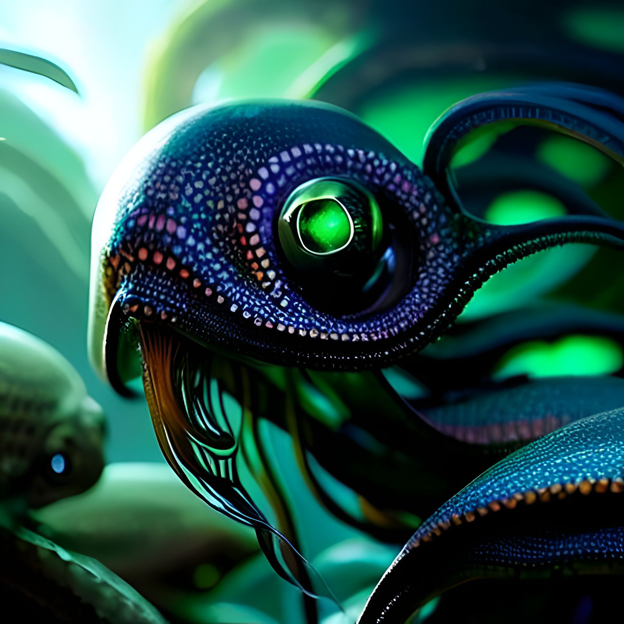 wobbly-loris505: Human fish alien octopus squid person face