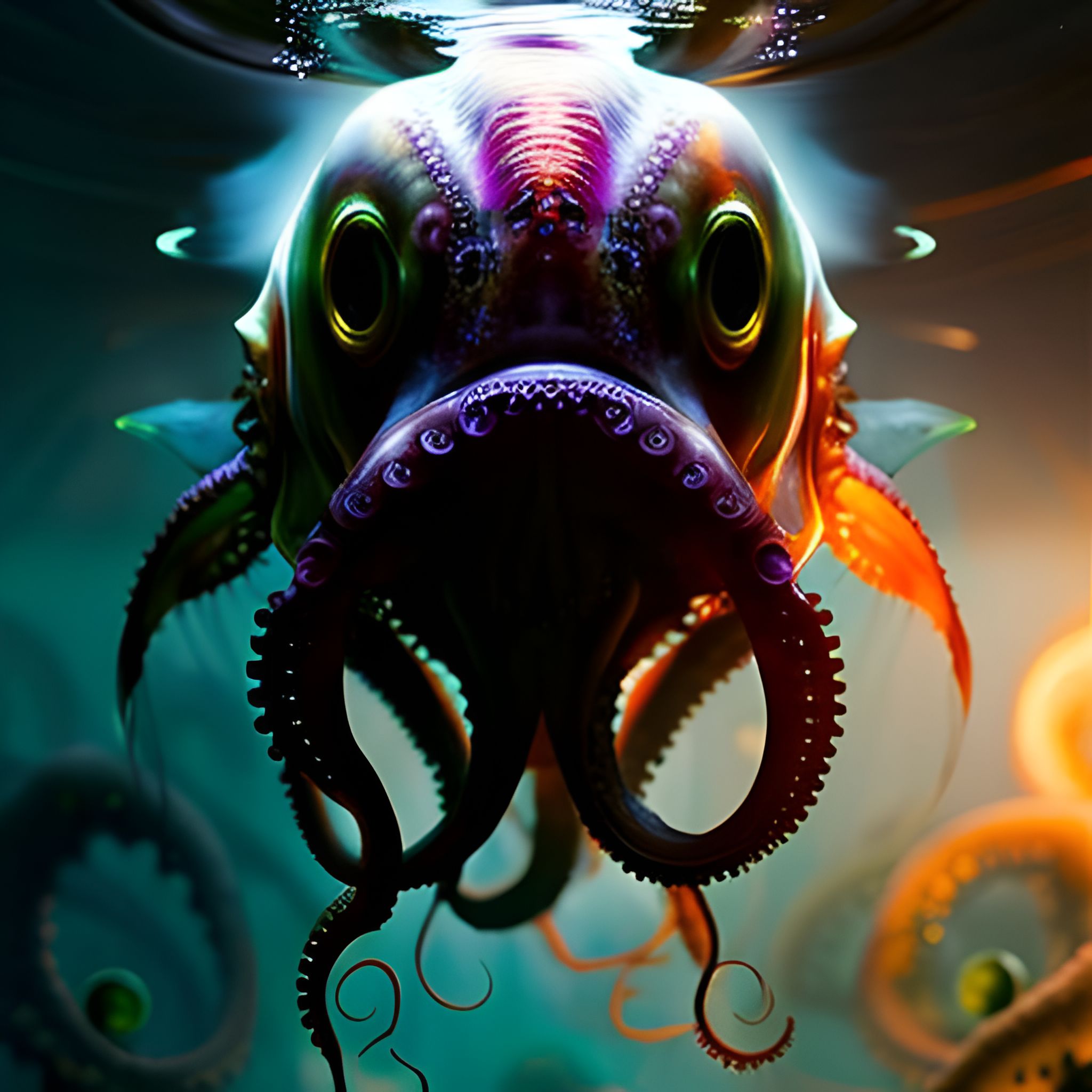 wobbly-loris505: Human fish alien octopus squid person face guy ...