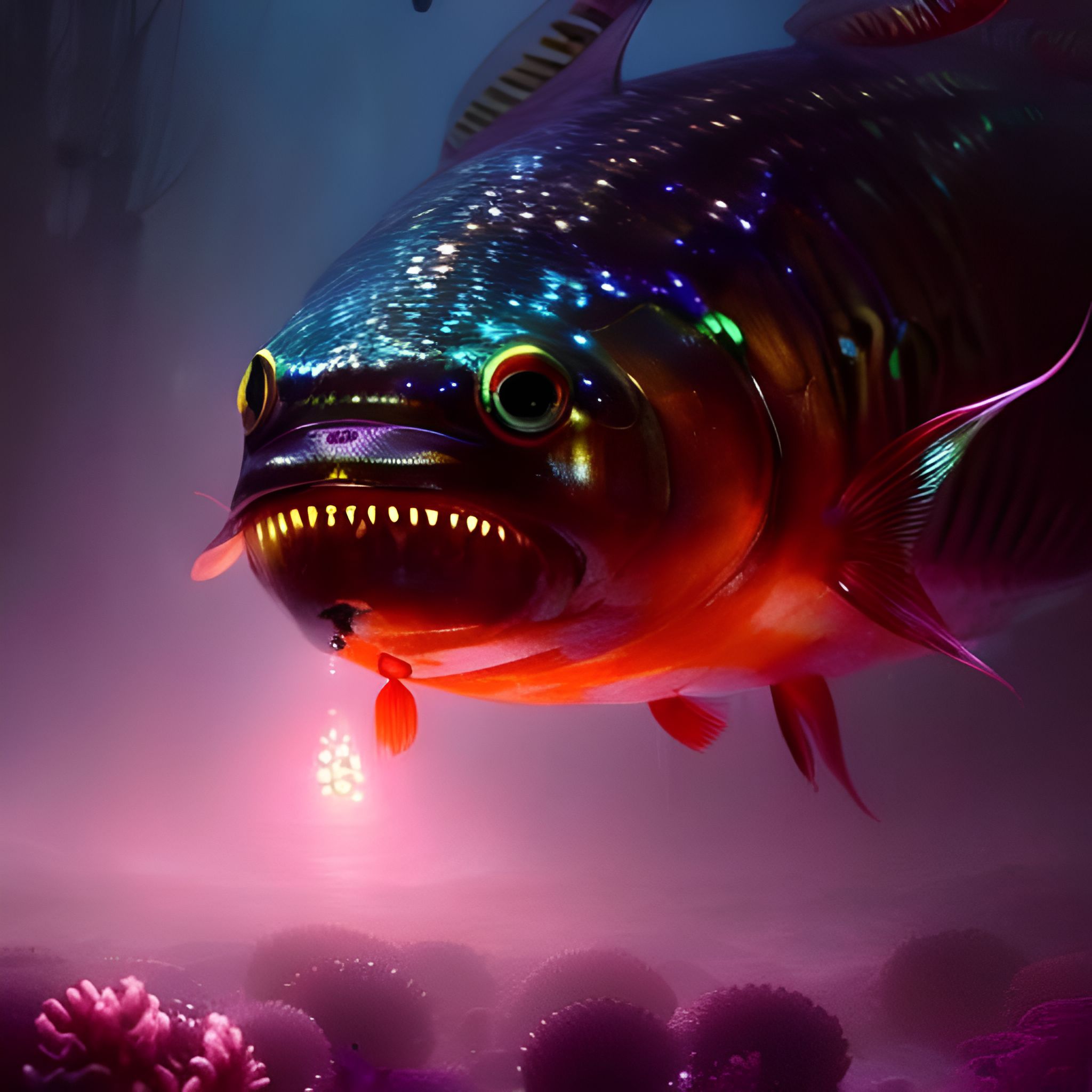 wobbly-loris505: Human fish alien octopus squid person face guy ...