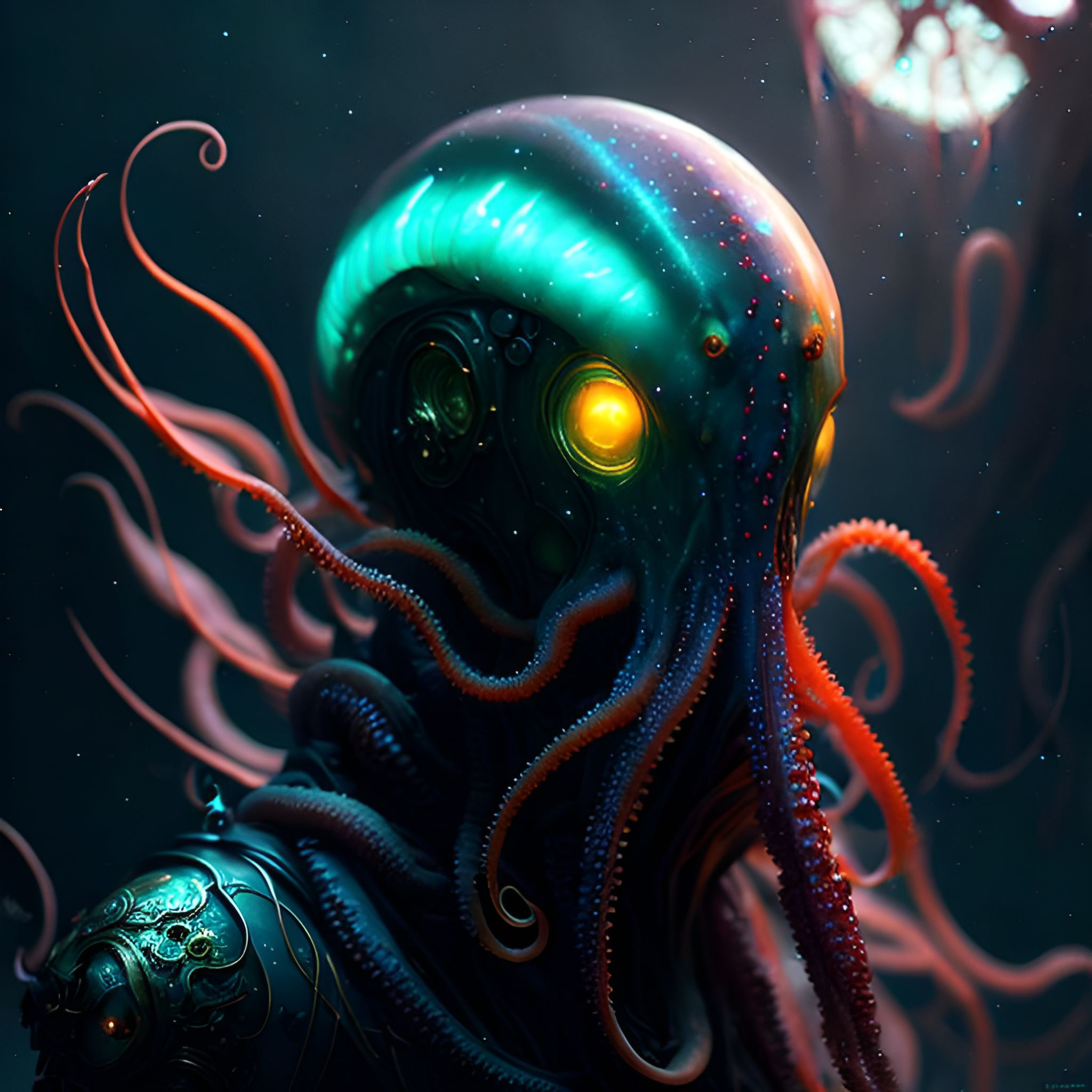 wobbly-loris505: Human fish alien octopus squid person face guy ...