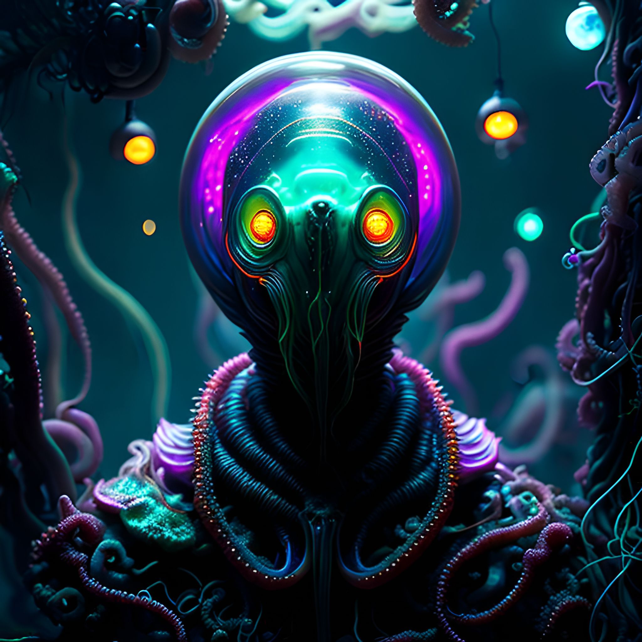 worldly-crow60: Human fish alien octopus squid person face guy ...