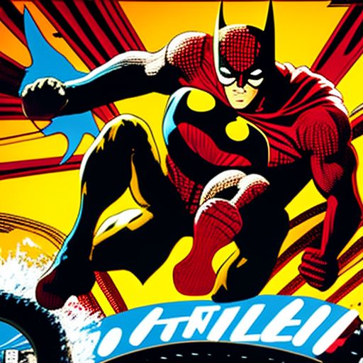 ezkite: frank miller comic book style illustration of a Superhero with ...