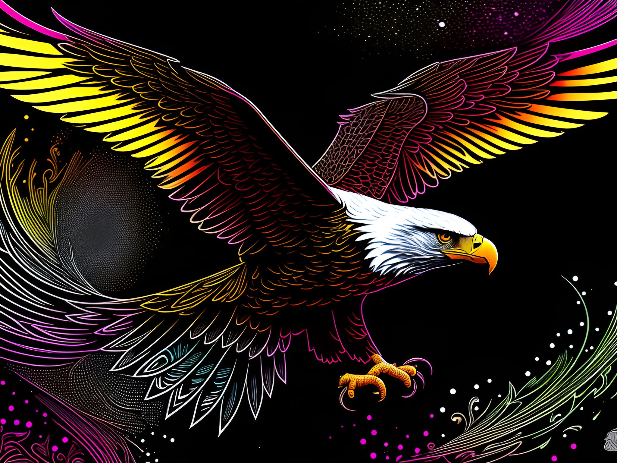Foul-Rabbit: eagle, full color