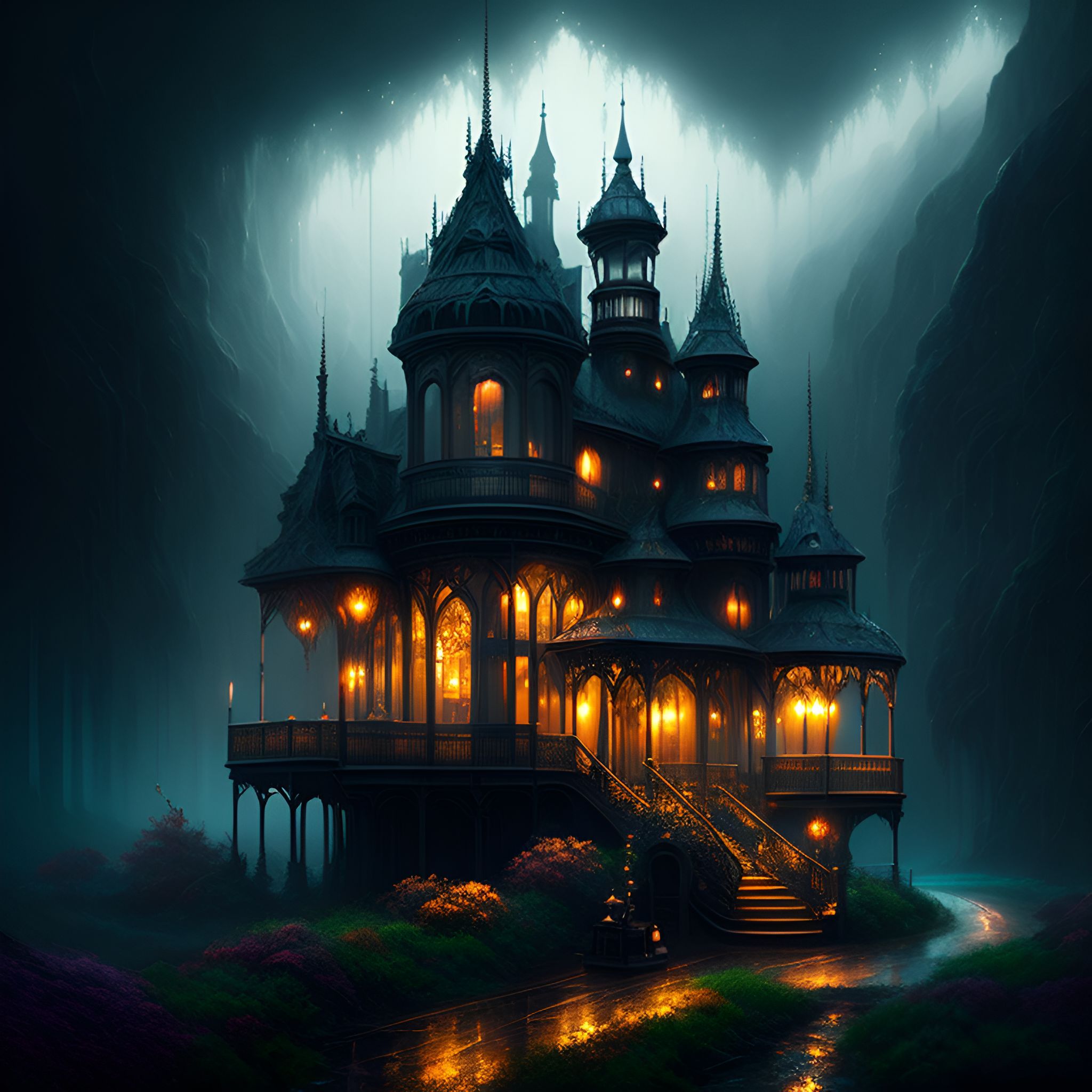 Foul-Rabbit: Behold a mesmerizing scene unfolds before you—a magical ...