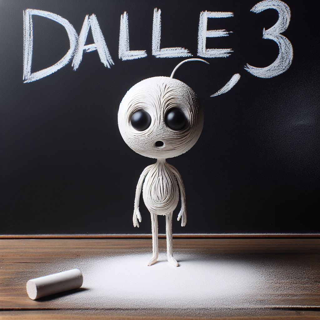 addison: Text: “DALLE 3”. Scene: Stickman omg face
