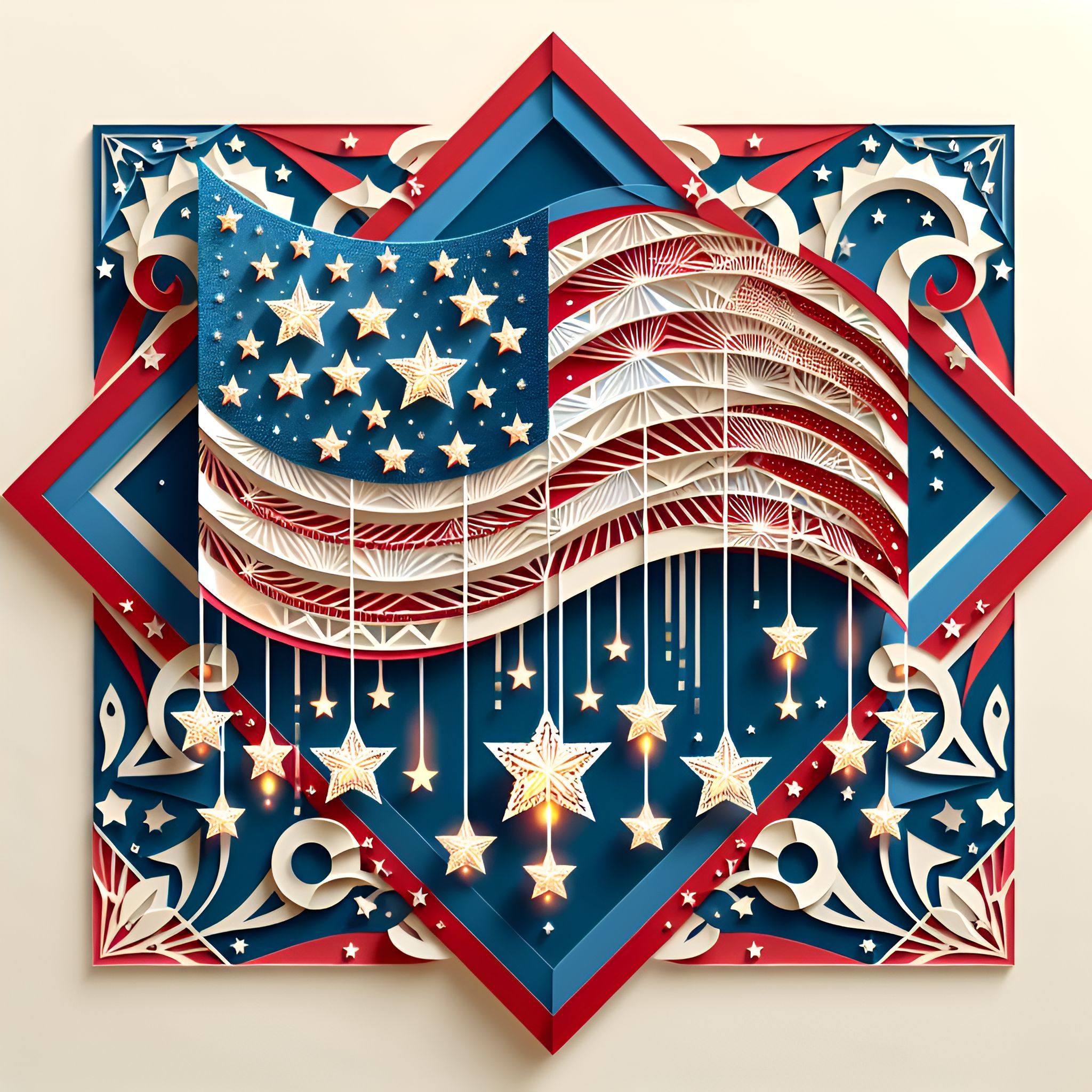 Foul Rabbit An Illustration Featuring An American Flag With Dangling