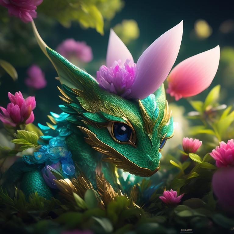 LateDept: A vibrant and majestic grass dragon pokemon emerges from a ...