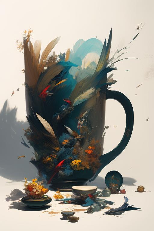 BrunoStarling: parrot fighting flying mug