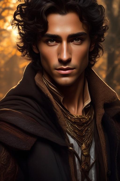 rdlaserna: Attractive male wizard. Messy dark brown hair. Early ...