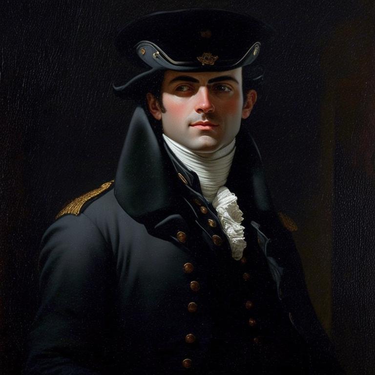 GeekGirl: young clean shaven ship captain with hat and dark hair pulled ...