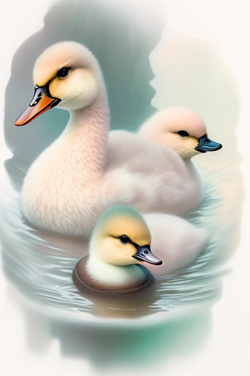 PhotoGeorge0427: mother duck and 2 baby ducklings swimming on pond