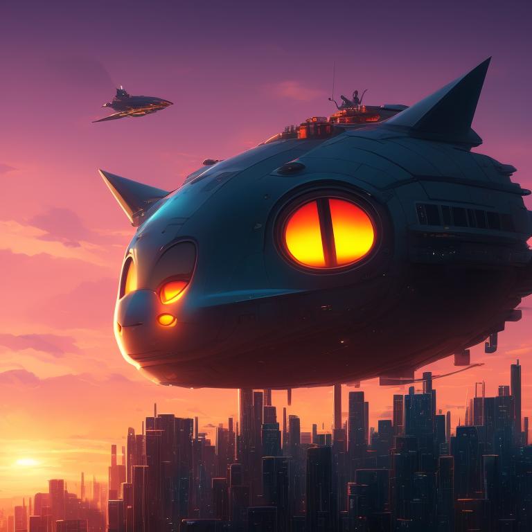 meager-eagle839: A captivating image of Catbus, flying sky over the ...
