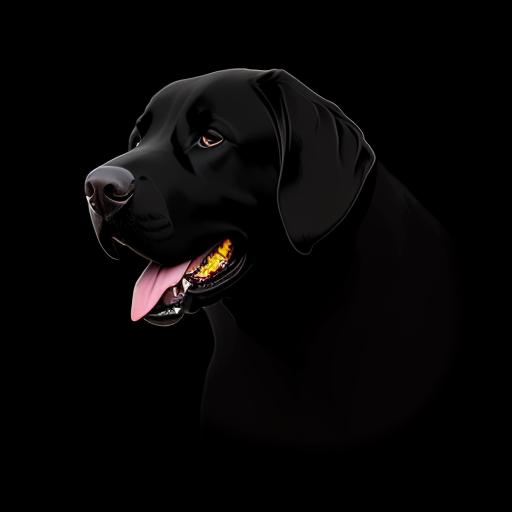 plastic-bat99: dark and angry black lab baring teeth, grungy detail ...