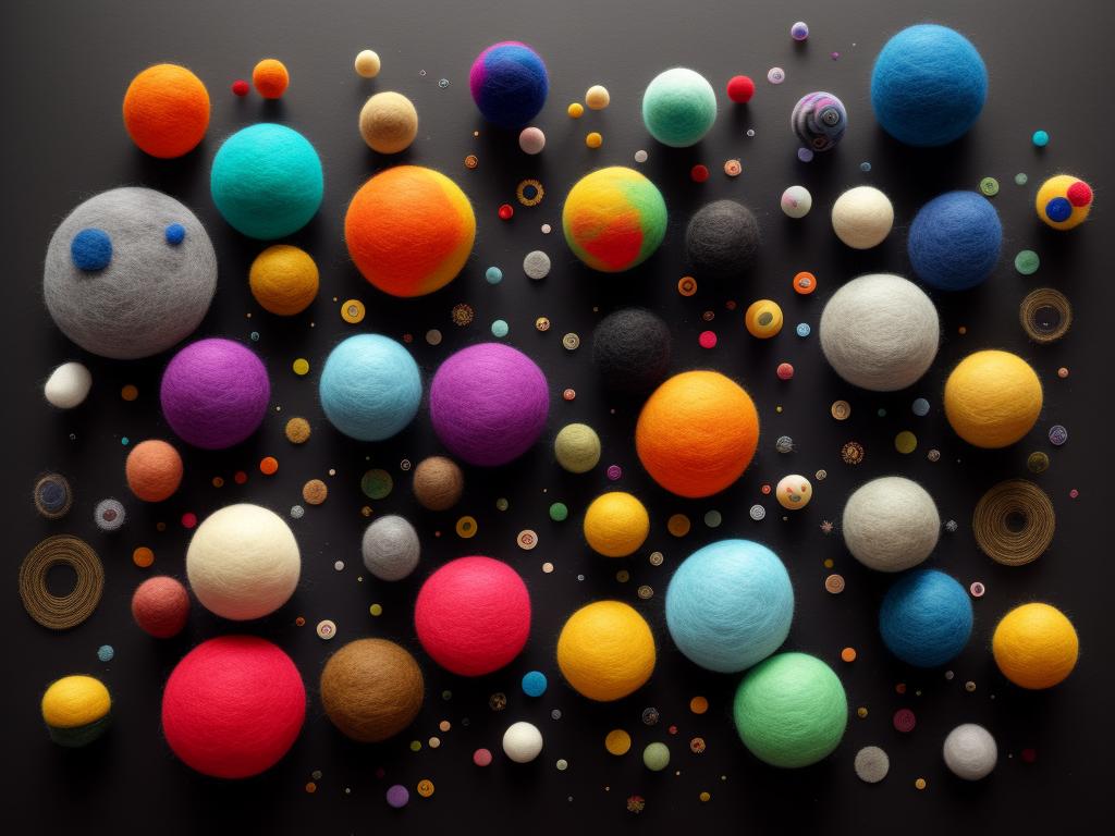 BrightPhoenix: solar system planets with visible orbital rings, felt ...