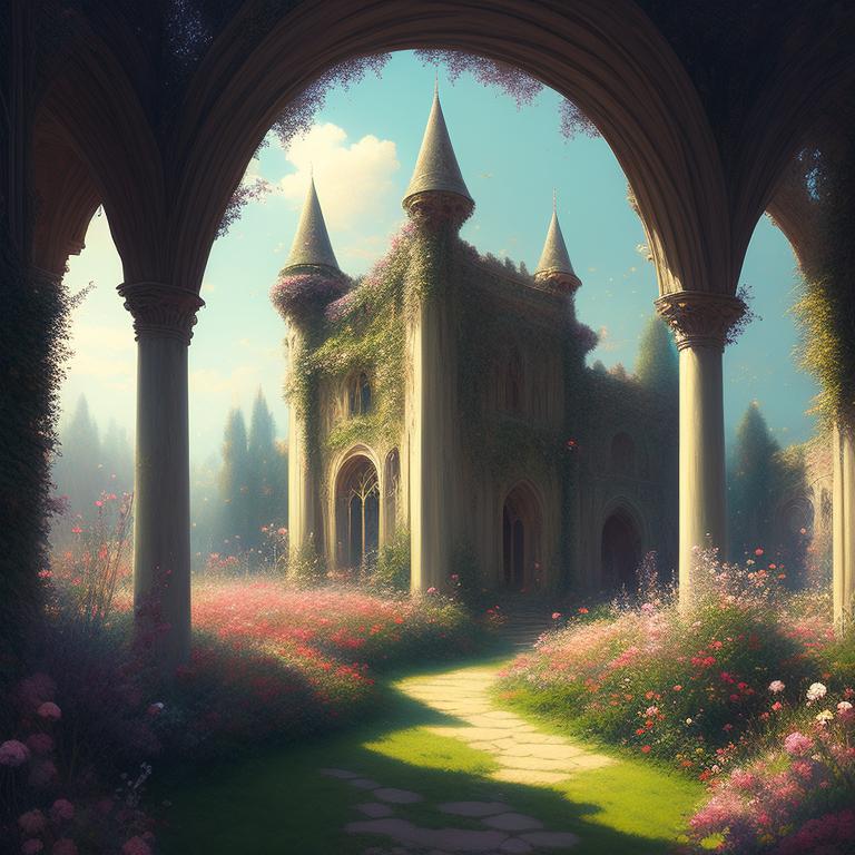 fran-ramos-df: Beautiful, decorated castle garden at noon. Lovely ...