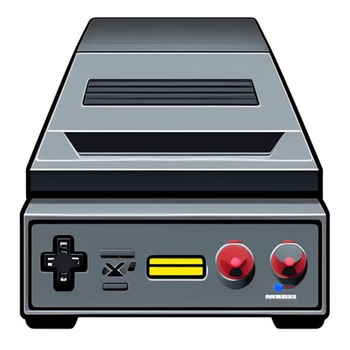 weepy-mule924: Old video game console, from a front perspective, with a ...